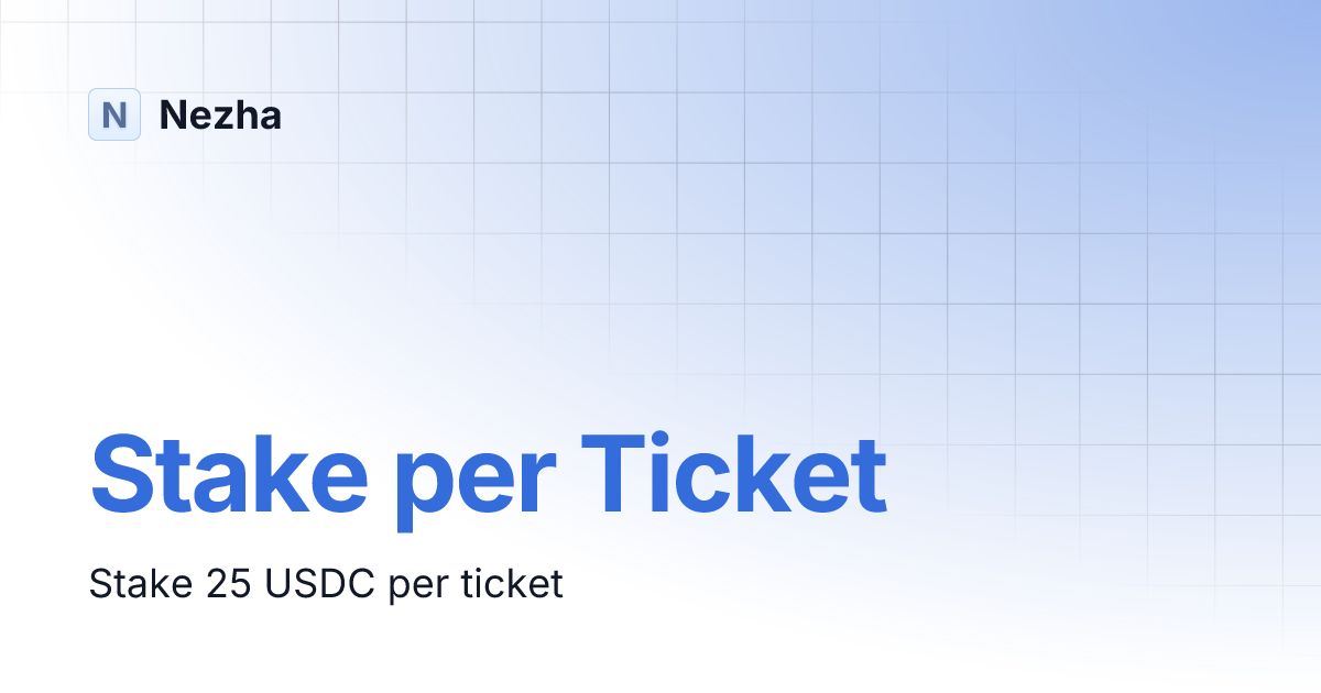 Stake per Ticket | Nezha