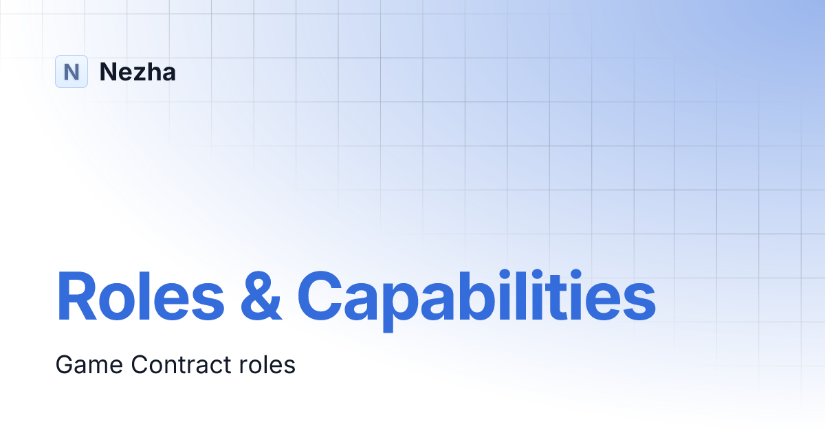 Roles & Capabilities | Nezha